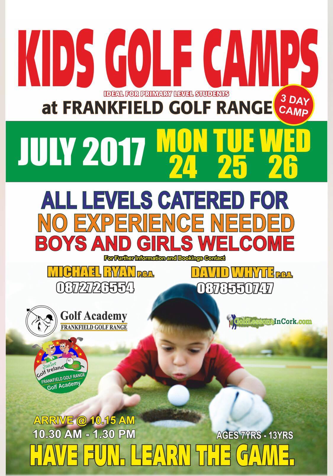 Frankfield Kids Golf Camps | Cork Golf News